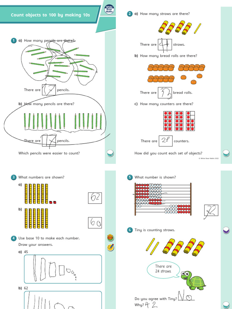 Counting Objects to 100 in Sets | PDF