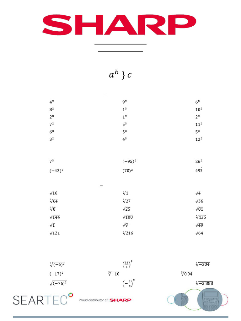Grade 8 Exponents Worksheet | PDF | Square Root | Mathematics