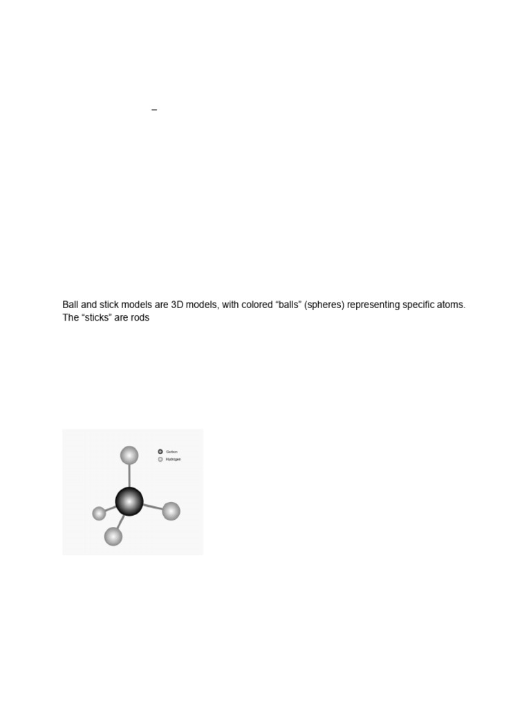 Ball and Stick Model in Chemistry | PDF | Chemical Bond | Molecules