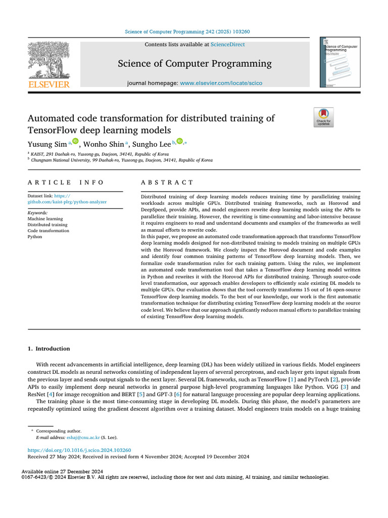 Automated Code Transformation For Distributed Traini 2025 Science of Compute | PDF | Deep ...