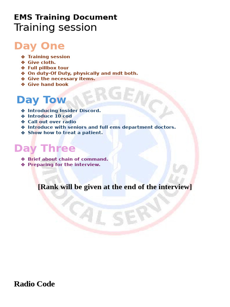 Training Session Ems | PDF