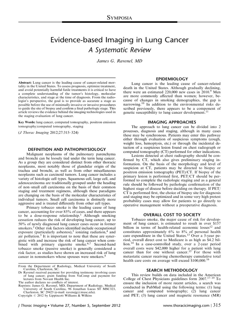 Raven El 2012 | PDF | Lung Cancer | Metastasis