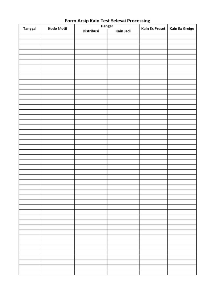 Form Arsip | PDF