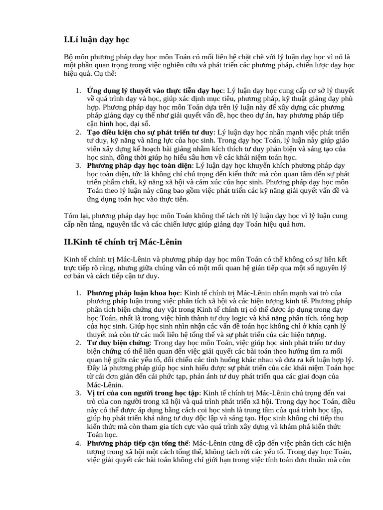 LLDH Và KTCT Mác Lênin | PDF