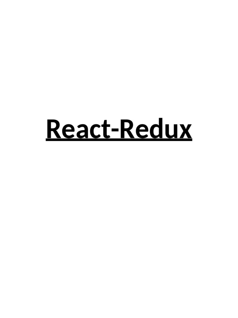 React Redux Tutorial | PDF