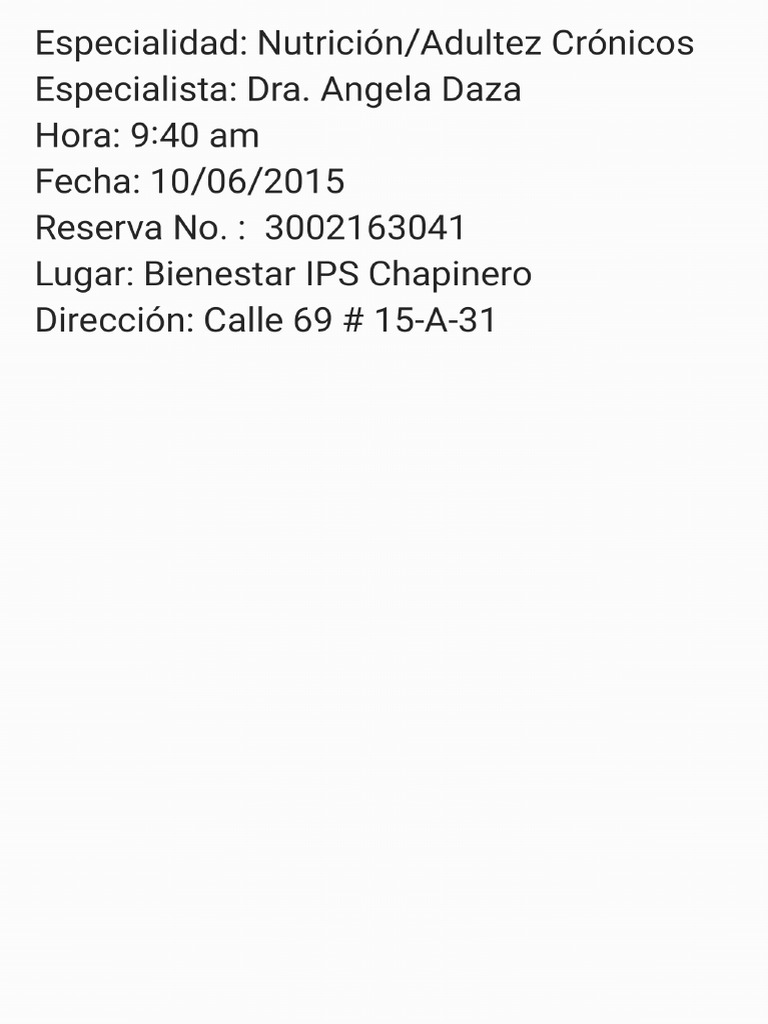 Cita Médica en Bienestar IPS - 250609 - 150431 | PDF
