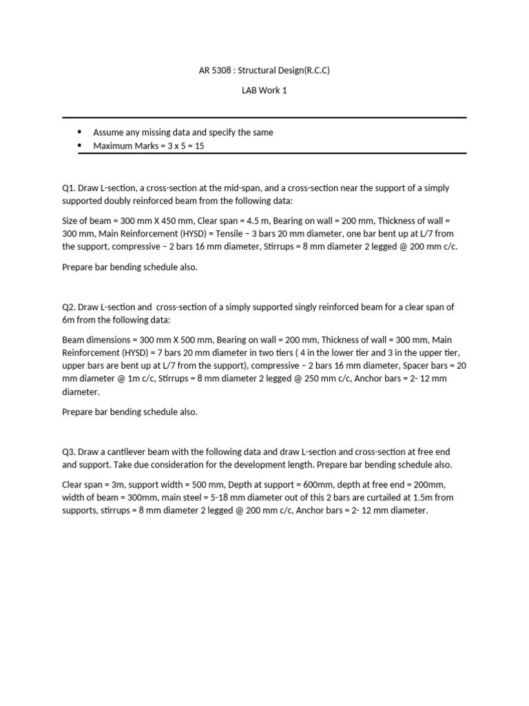 AR5308 - Lab Work 1 | PDF