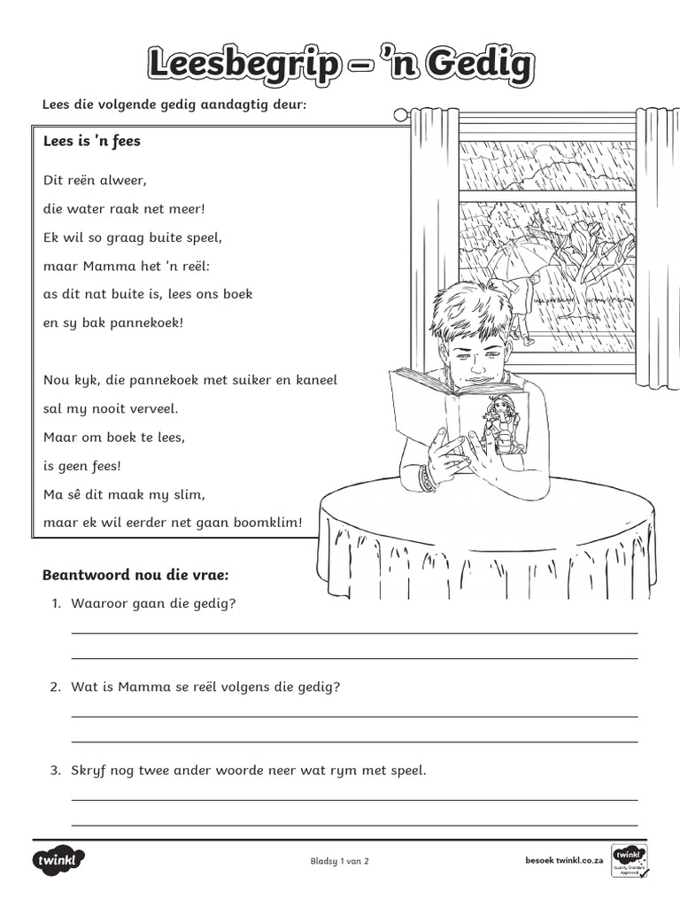 Za Fal 1739441653 Afrikaans Begripslees N Gedig Ver 1 | PDF