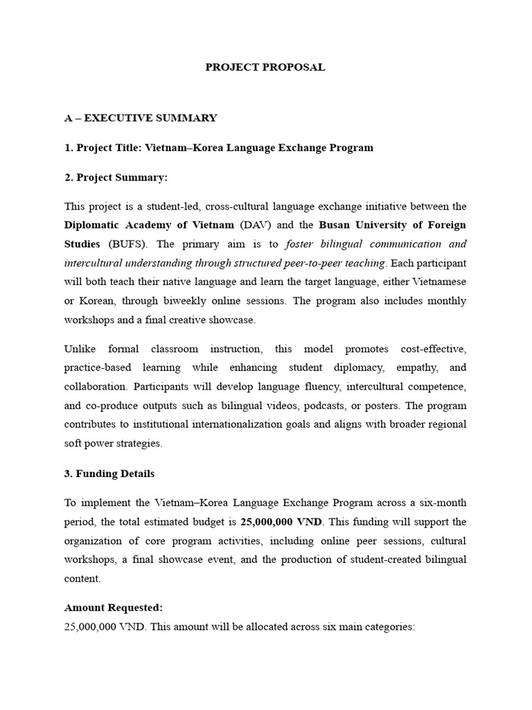 (PM) Thao My. Final Project Proposal | PDF | Multilingualism | Learning