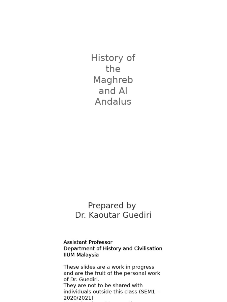 History of The Maghreb and Al Andalus | PDF | Maghreb | North Africa