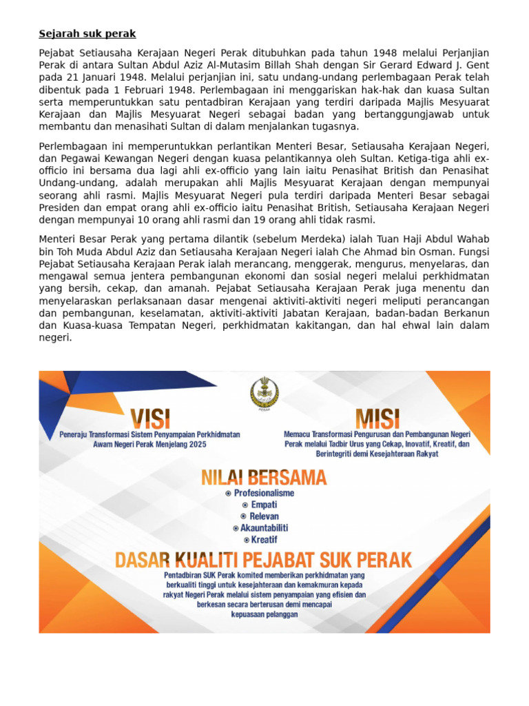 Sejarah Suk Perak | PDF