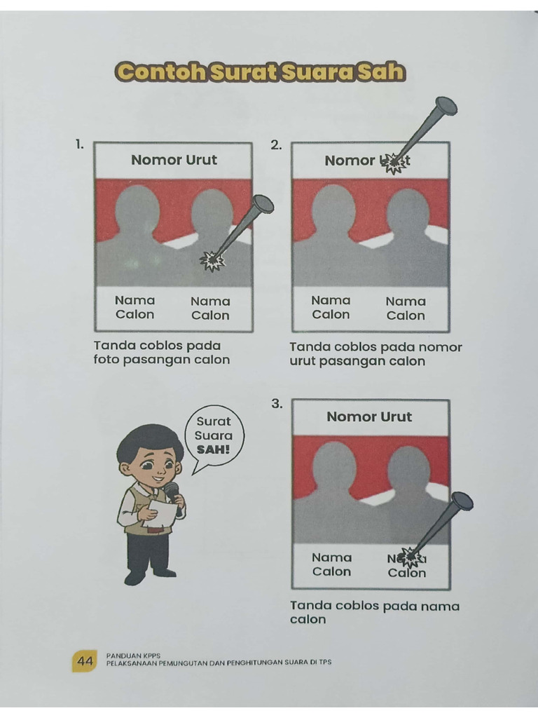 Contoh Surat Suara Sah Dan Tidak Sah | PDF