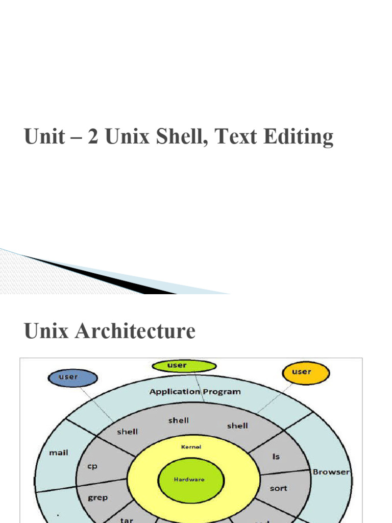 Unix Shell and Text Editing Overview | PDF | Computer File | Filename
