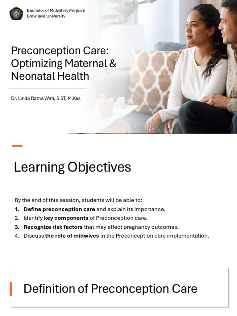 Concept of Preconception Care | PDF | Pregnancy | Maternal Health