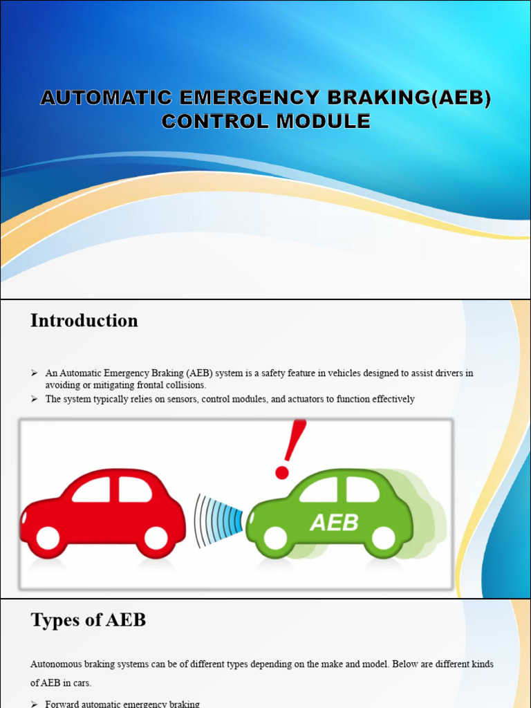 Automatic Emergency Braking | PDF | Transportation Engineering | Road Safety