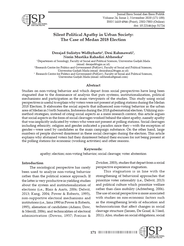 Silent Apathy in Medan Elections | PDF | Quantitative Research