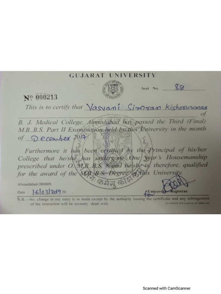 University Certificate | PDF