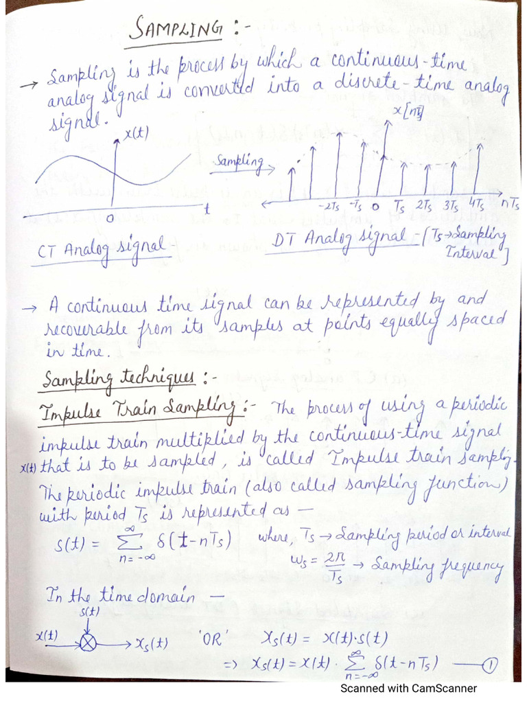 Sampling and Reconstruction | PDF