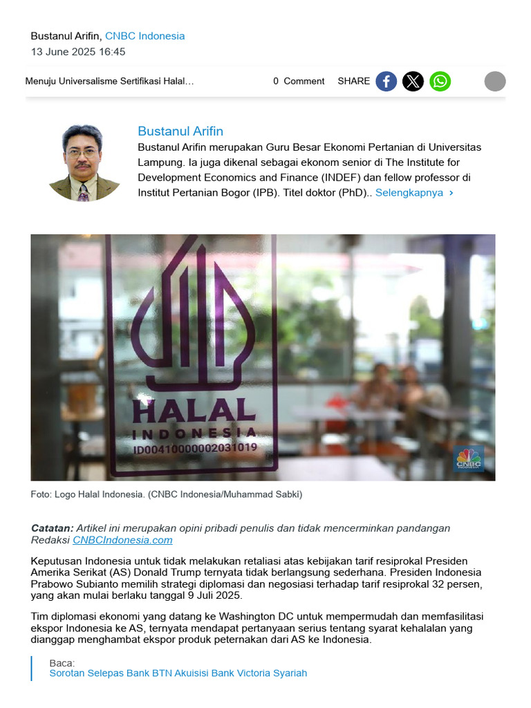 Menuju Universalisme Sertifikasi Halal Indonesia | PDF