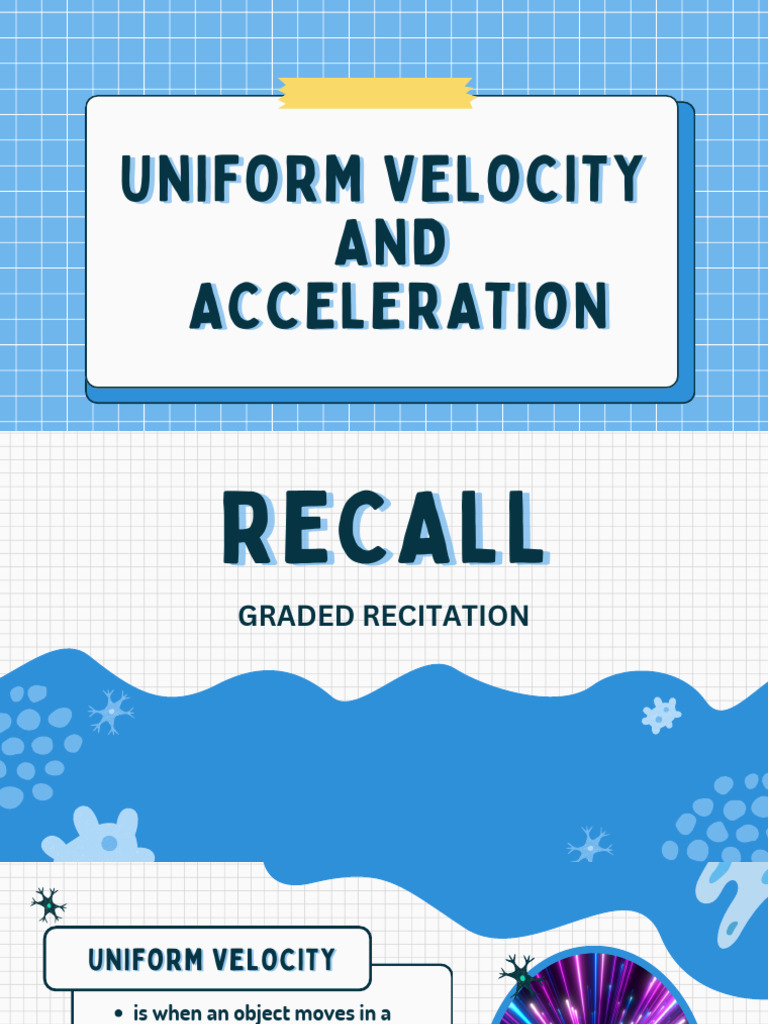 Understanding Uniform Velocity and Acceleration | PDF | Acceleration ...
