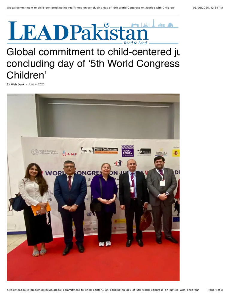 Global Commitment To Child-Centered Justice Reaffirmed On Concluding ...