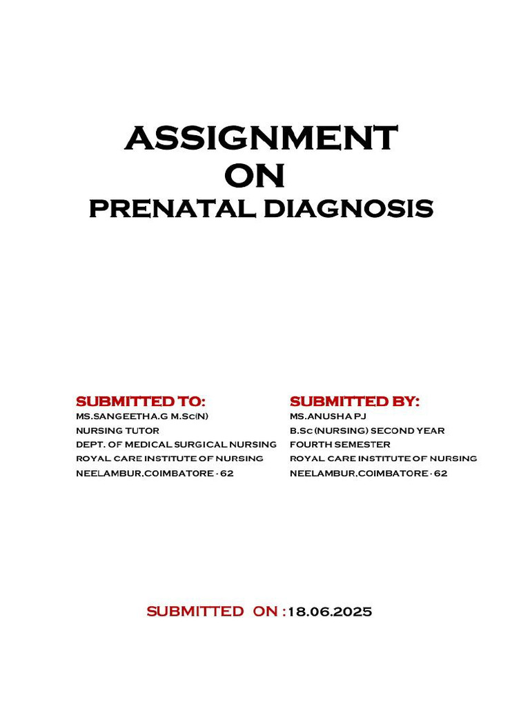 Assignment Front Pages | PDF