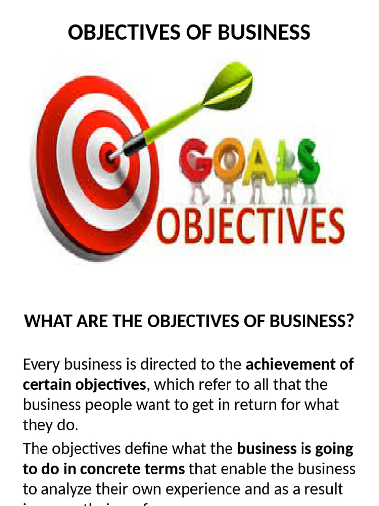 Xi, B. St. Objectives of Business | PDF | Business | Innovation