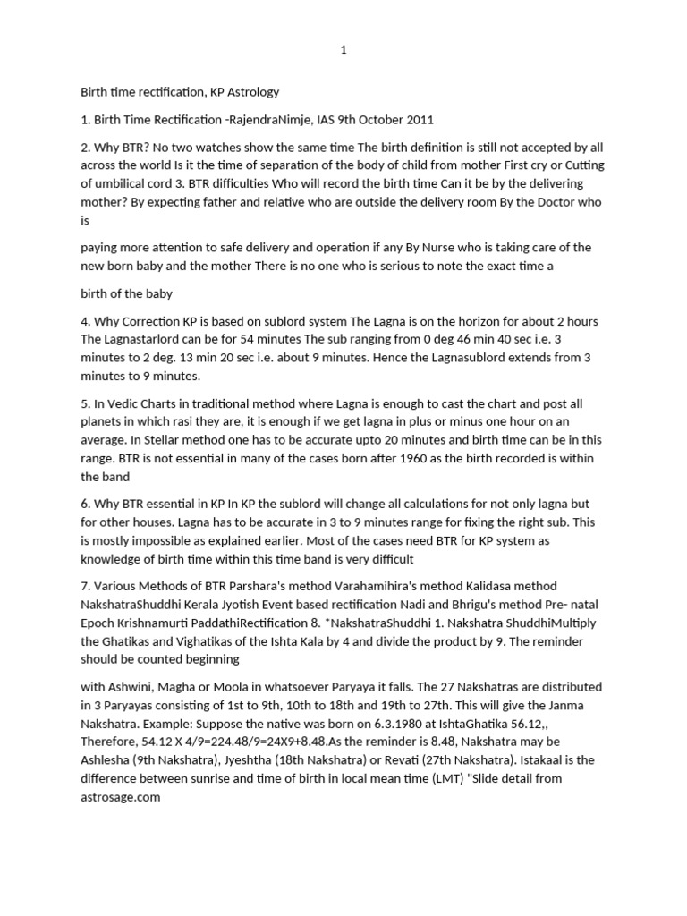 Birth Time Rectification E | PDF | Ancient Astronomy | Astrology