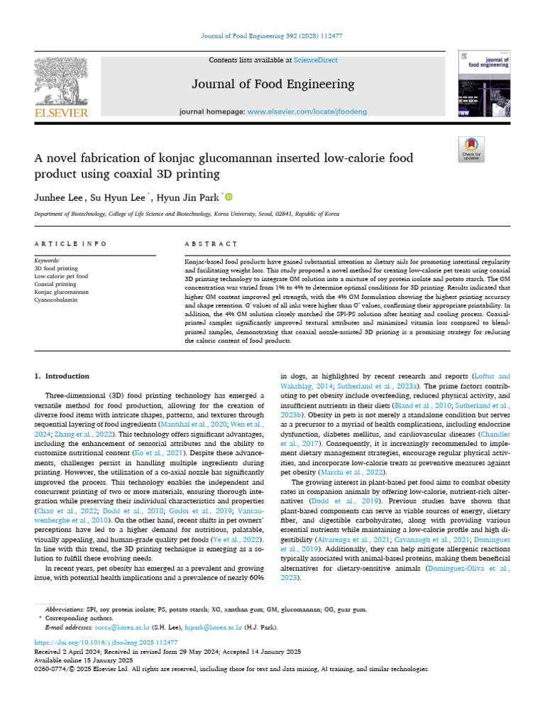A Novel Fabrication of Konjac Glucomannan Inserted Low-calorie Food ...
