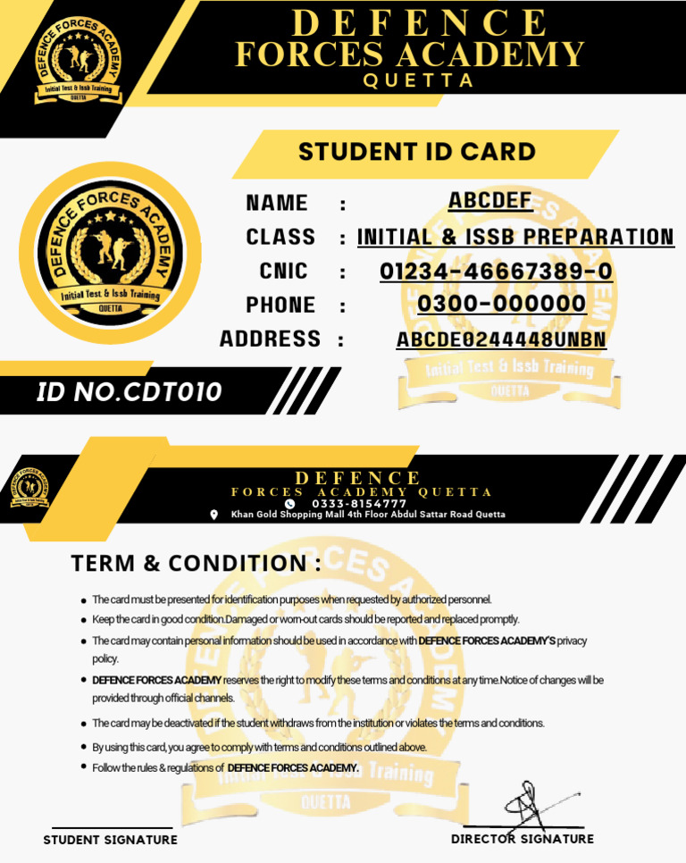 Defence Card Design | PDF