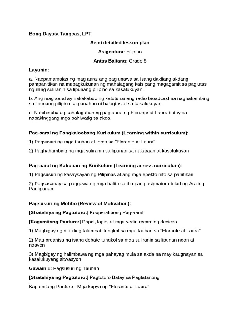 Lesson Plan | PDF