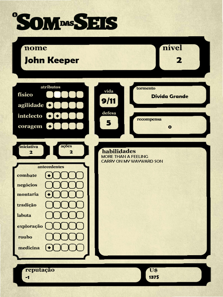 Ficha John Keeper | PDF