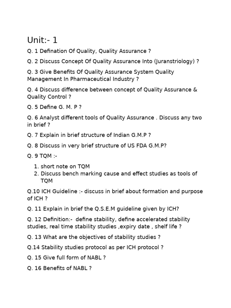 Quality Assurance in Pharmaceuticals | PDF | Verification And ...