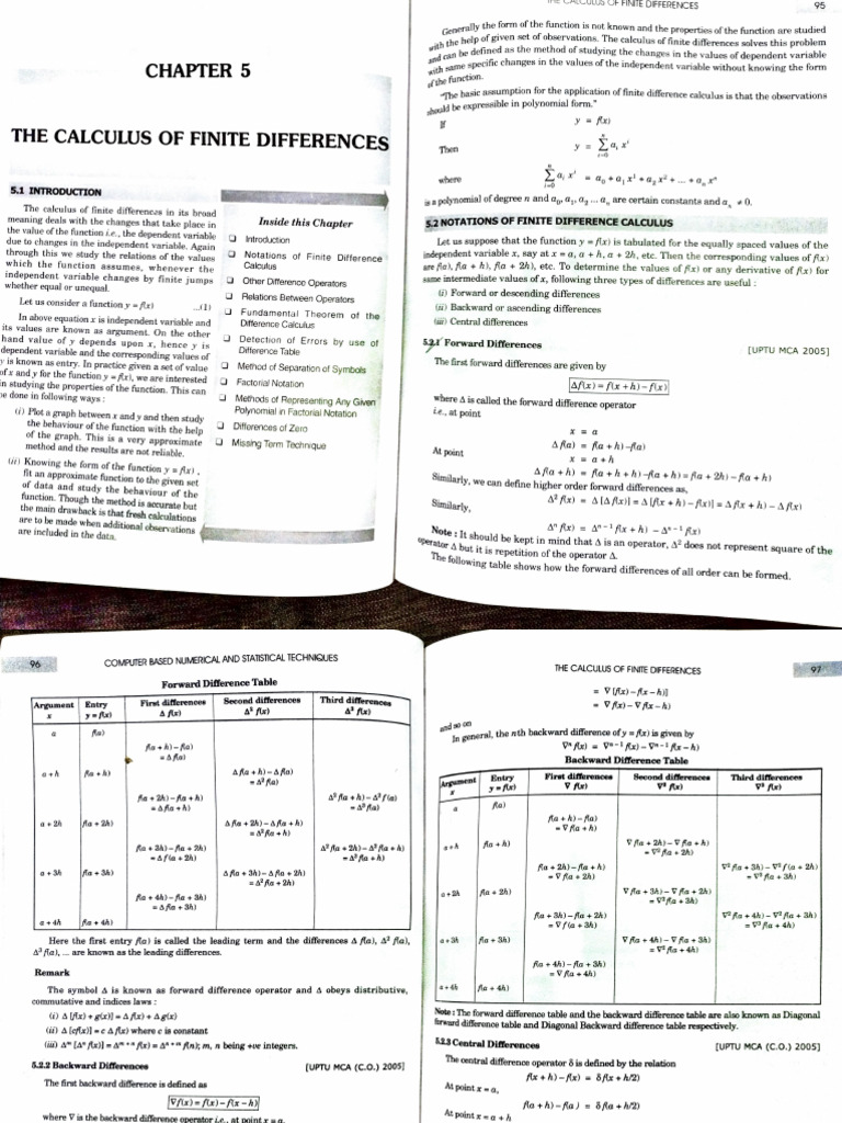 The Calculus of Finite Differences | PDF