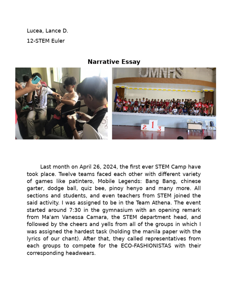 Narrative Essay | PDF