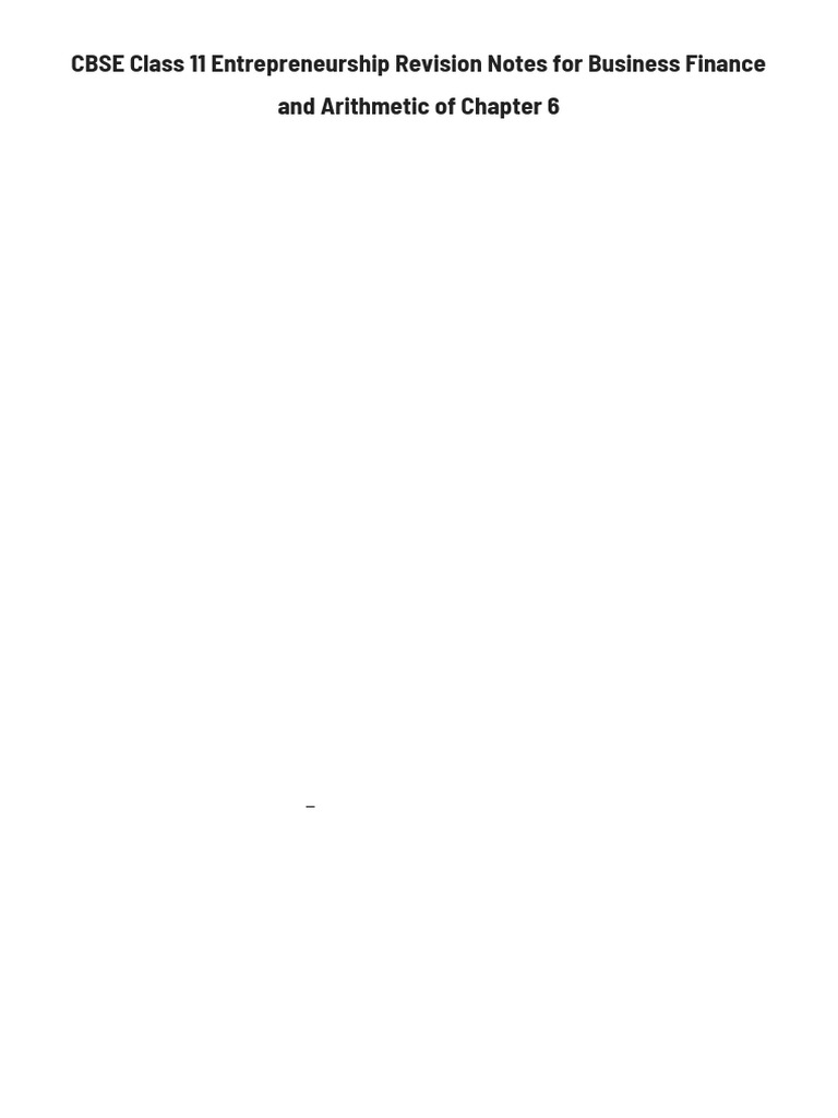 Chapter 6 - Revision Notes | PDF | Taxes | Credit Card