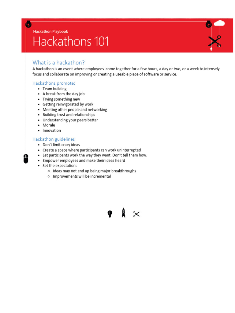 Hackathon Planning and Guidelines | PDF | Incentive | Innovation