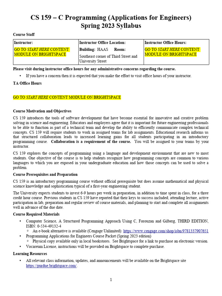 CS15900 Spring2023 ILETBX | PDF | Computer Programming | Academic Term