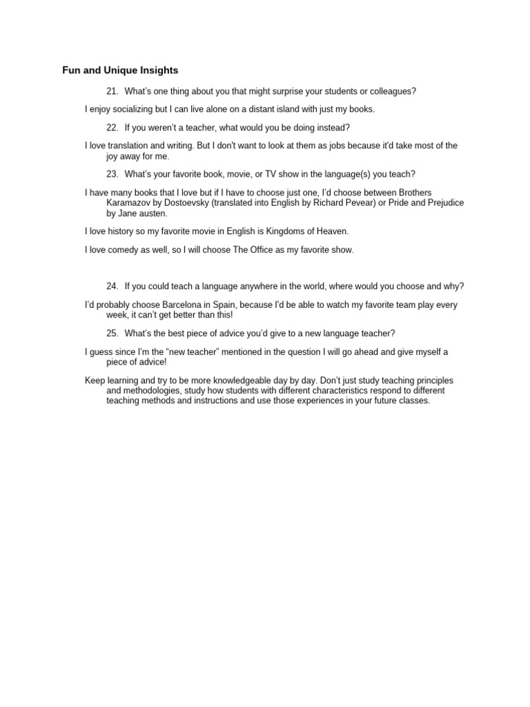 Answers To GTKY 5 Assignment (Pouya Hamzeh) | PDF