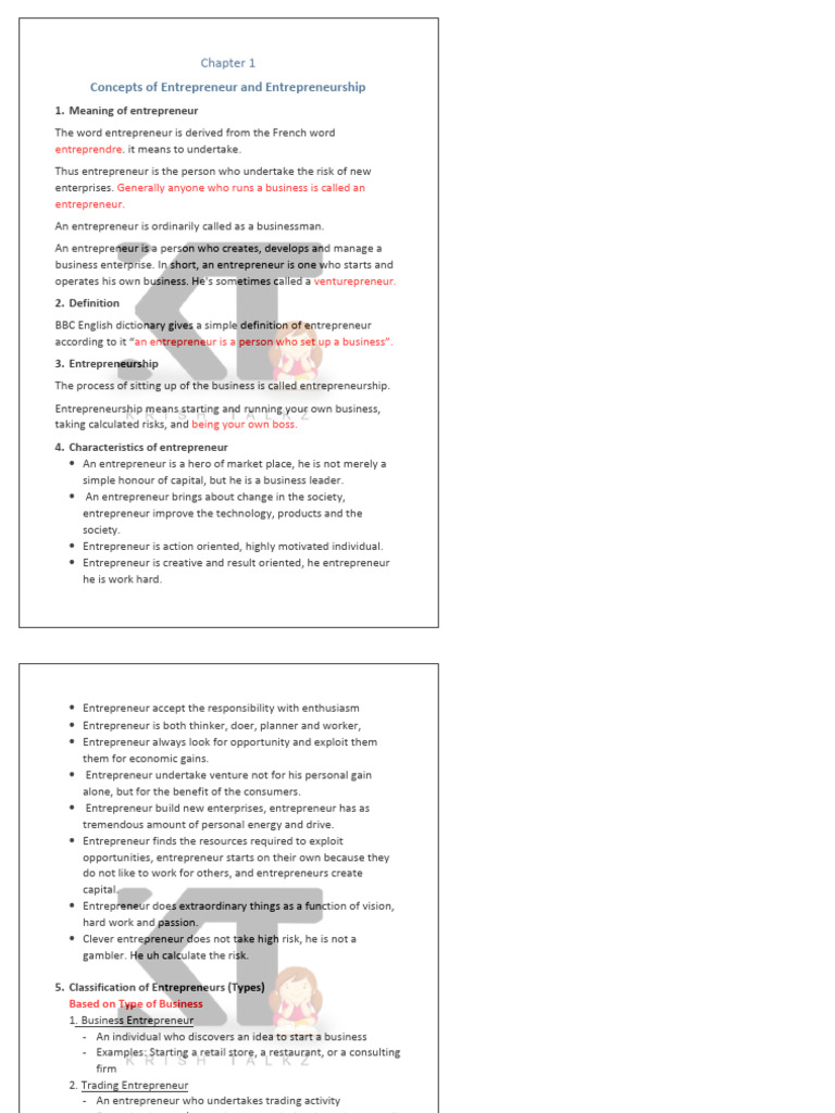 4th Sem EDP Full Chapters - Krishtalkz | PDF | Entrepreneurship | Business Economics
