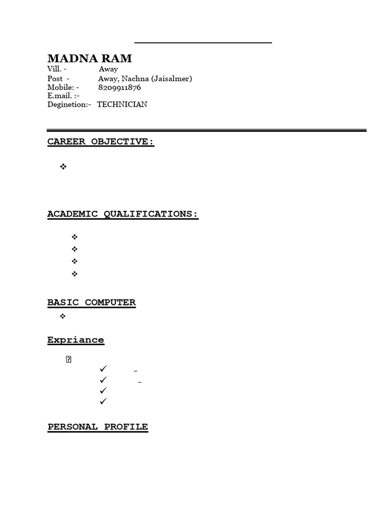 Madna Ram Resume | PDF