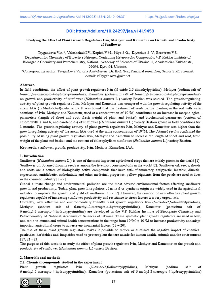 Studying The Effect of Plant Growth Regu | PDF | Botany | Plants