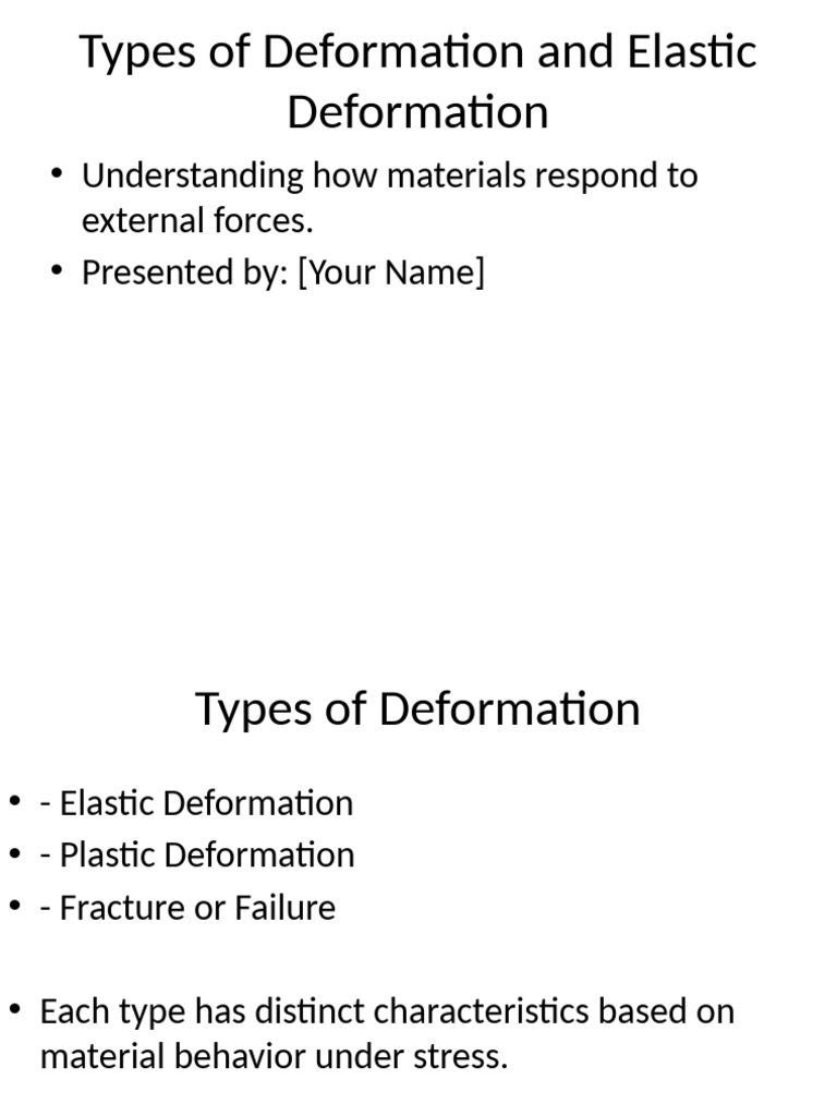 Types of Material Deformation Explained | PDF