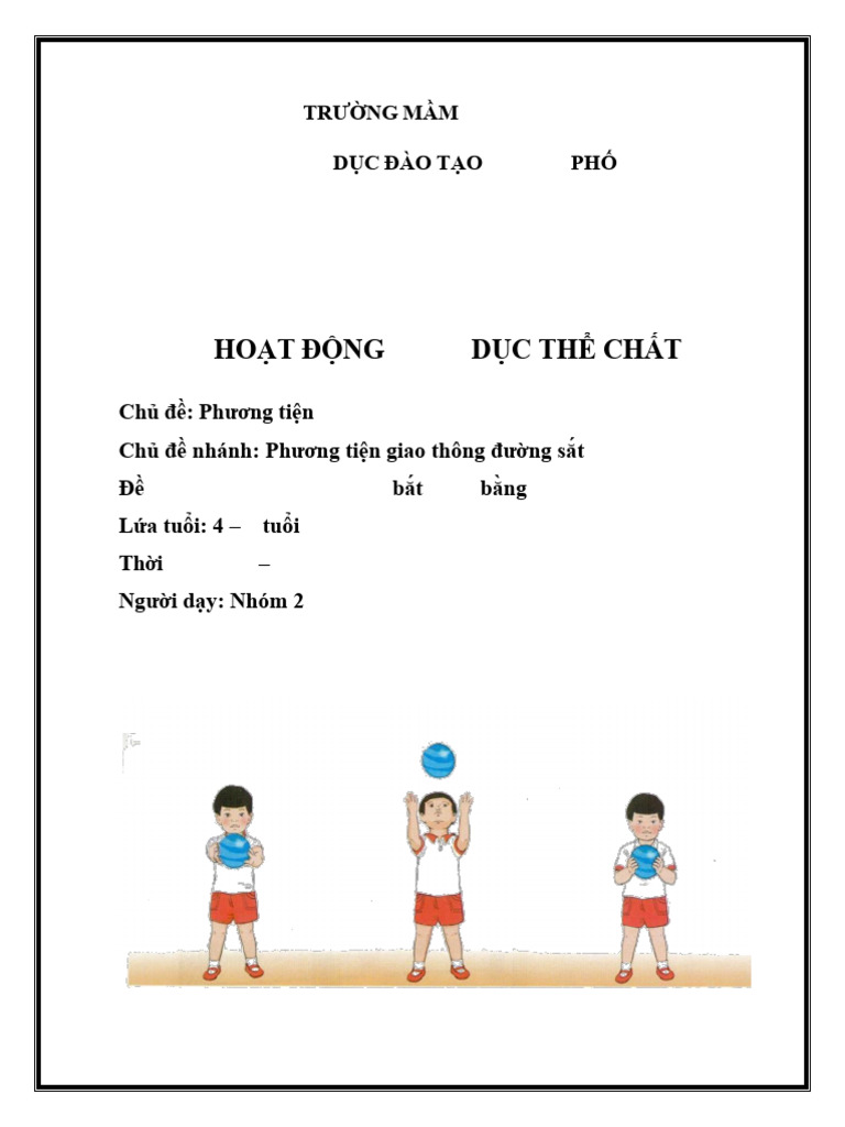 Giáo án GDTC- nhóm 2 | PDF