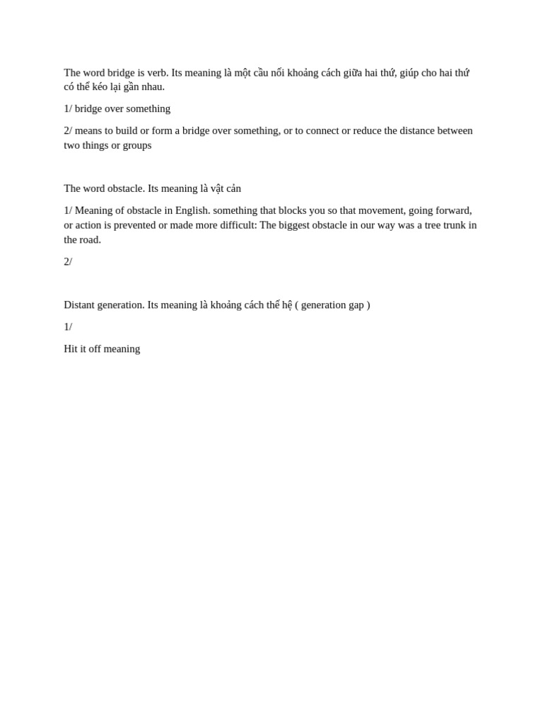 The Word Bridge Is Verb | PDF