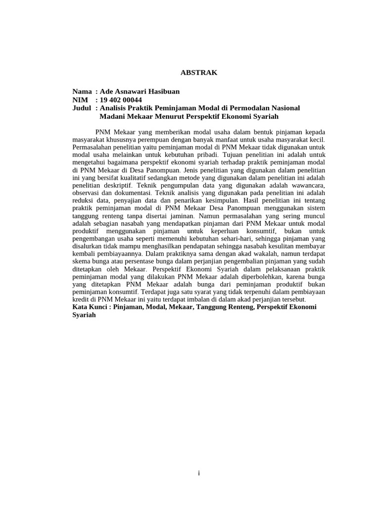 DAFTAR ISI Skripsi Ade | PDF