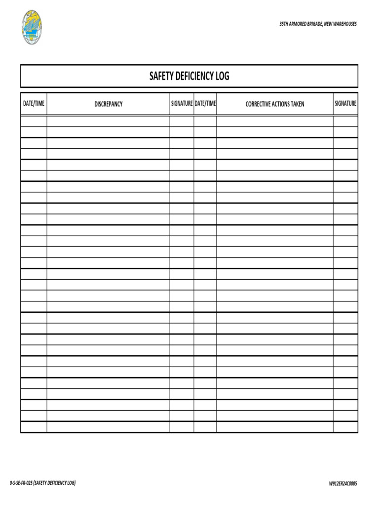 Form25 Safetydeflog | PDF