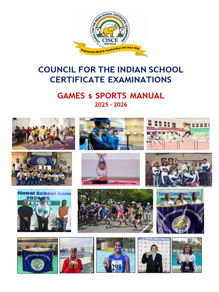 CISCE Sports Book | PDF | Track And Field | Curriculum