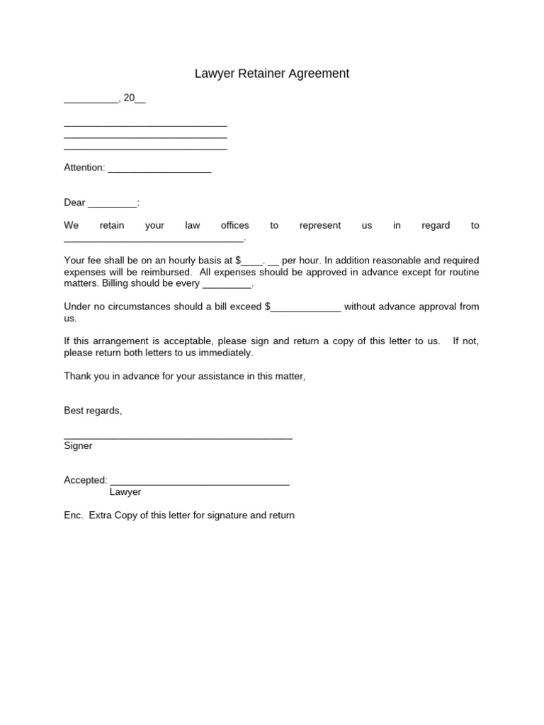 Lawyer Retainer Agreement | PDF