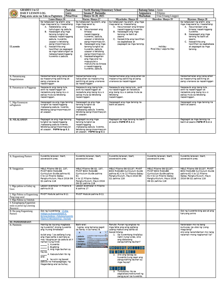 2025 26 W1 Q1 DLL FIL Melc | PDF